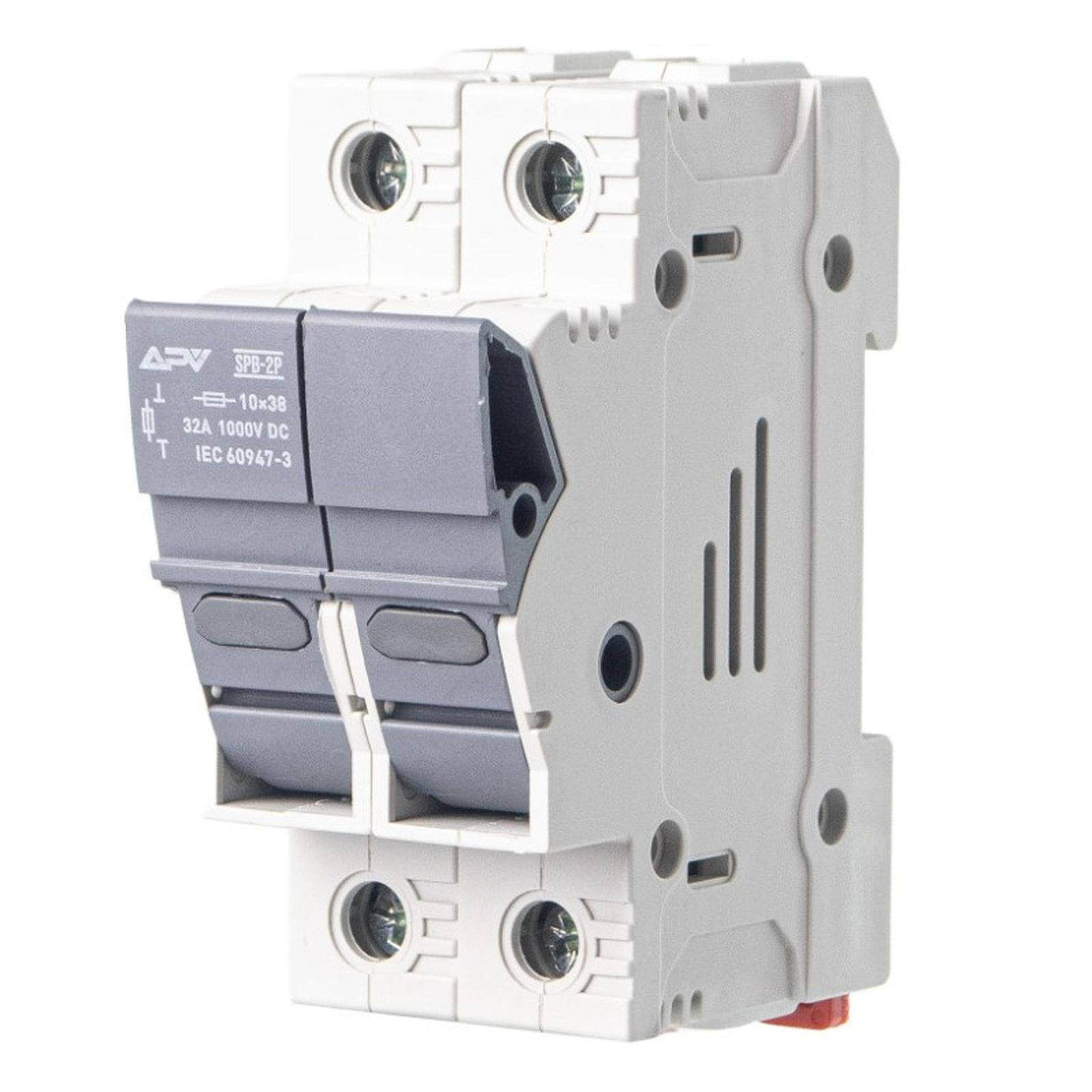 Rozłącznik bezpiecznikowy 32A 10 x 38mm 2P 1000V DC APV-SPB-2P ...